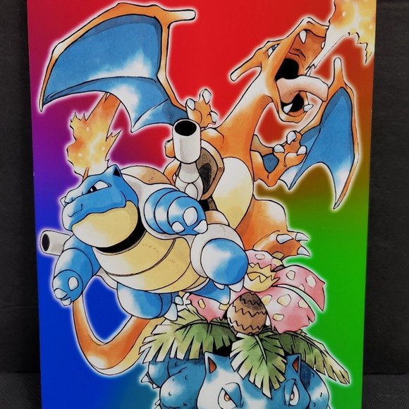 Art | Pokemon Charizard Venusaur Blastoise Wall Photo Art Board Print ...